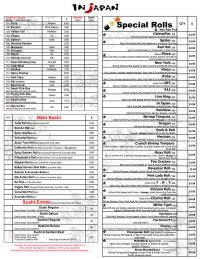 Menu – InJapan Japanese Steak Seafood & Sushi